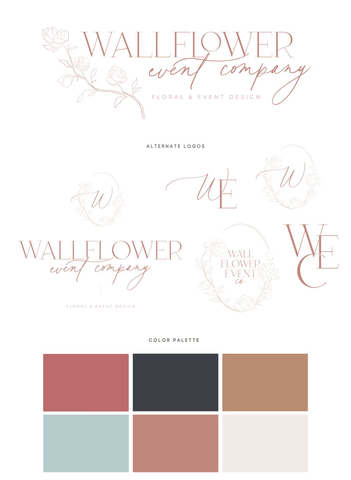 Brand and Showit Design for Bespoke Event Designers Wallflower Event ...
