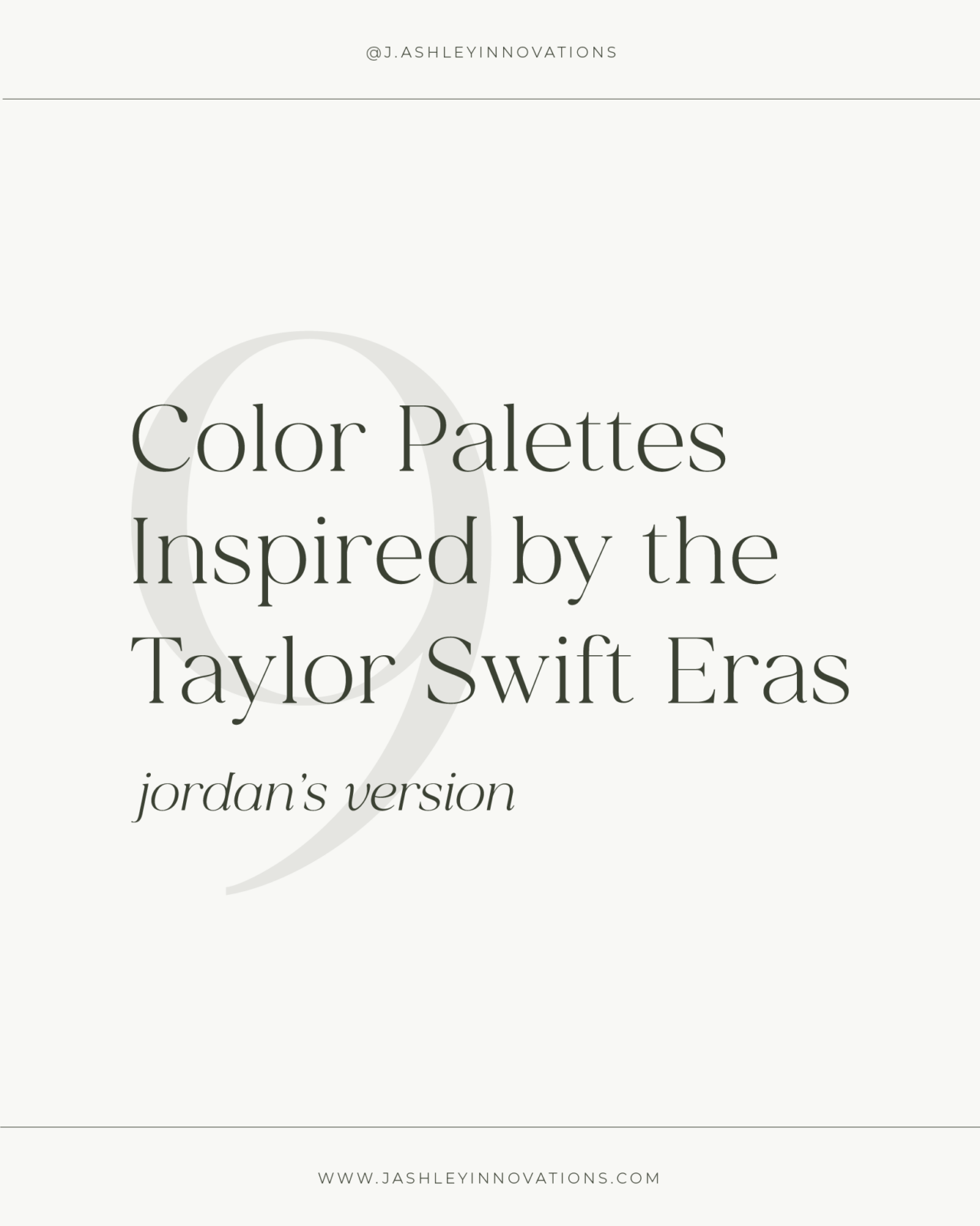 9 Color Palettes Inspired by the Taylor Swift Eras