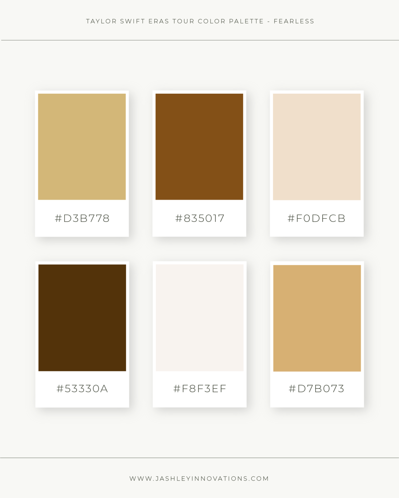 9 Color Palettes Inspired by the Taylor Swift Eras