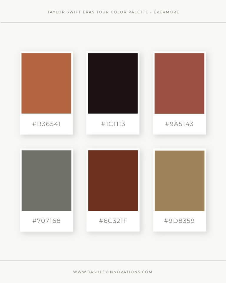 9 Color Palettes Inspired by the Taylor Swift Eras