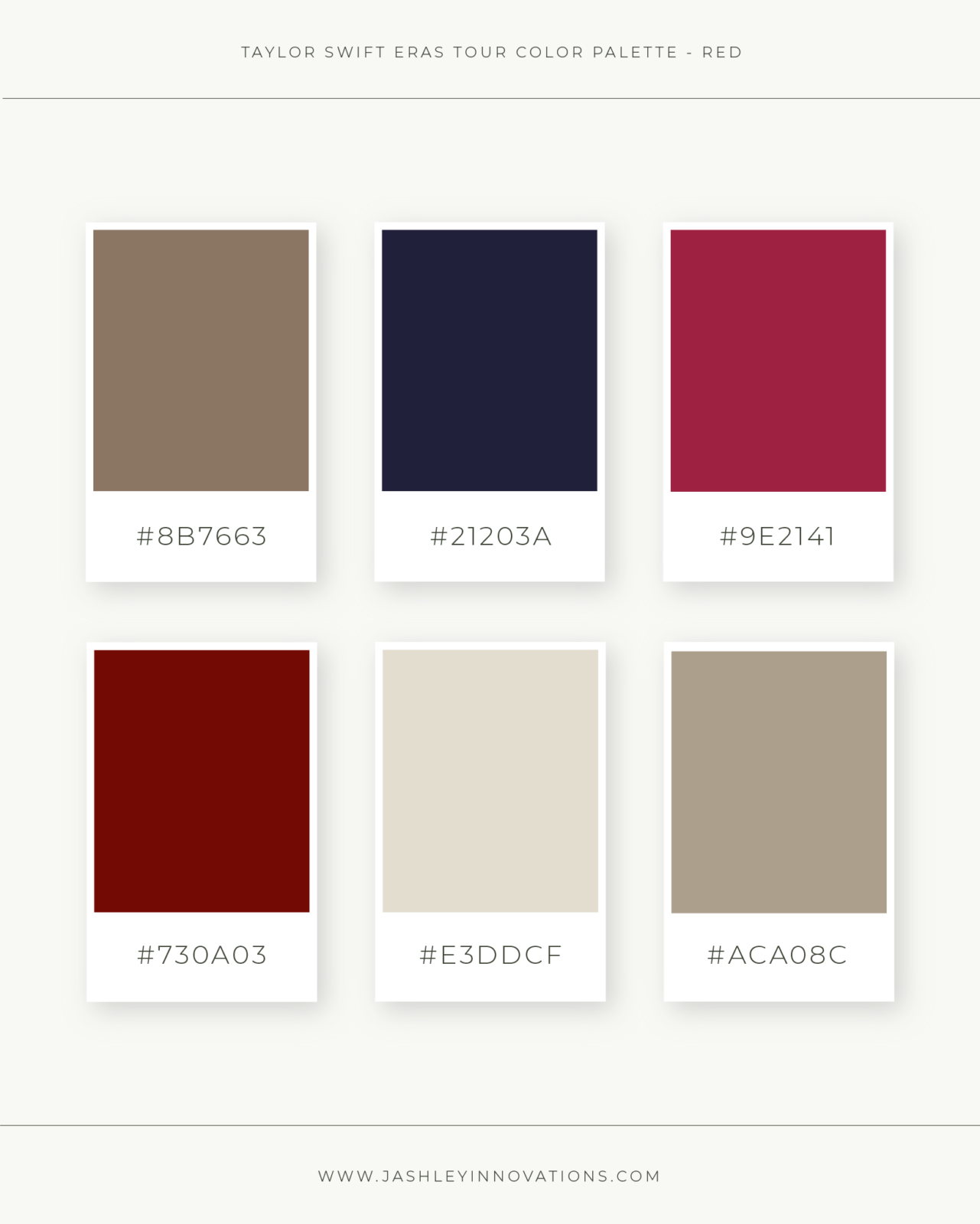 9 Color Palettes Inspired by the Taylor Swift Eras