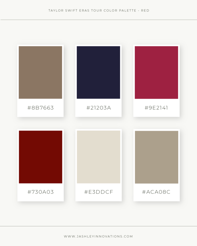 9 Color Palettes Inspired by the Taylor Swift Eras