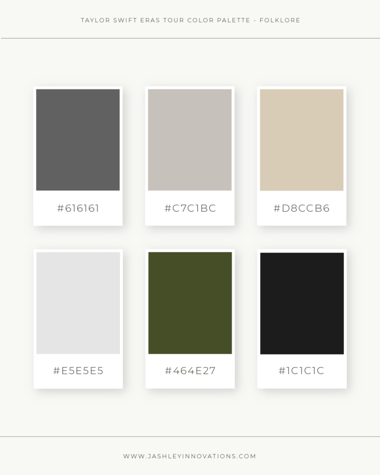 9 Color Palettes Inspired by the Taylor Swift Eras